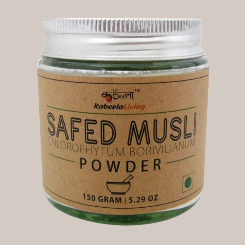 Pure Safed Musli Powder | 100% Natural Asparagus Racemosus | (150 Gram ...